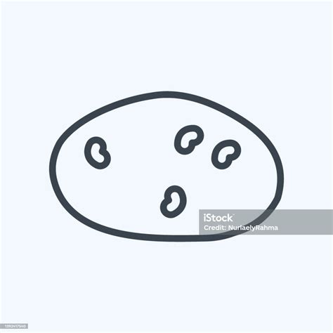 아이콘 감자 과일과 야채 기호에 적합합니다 선 스타일 편집 가능한 간단한 디자인 디자인 템플릿 벡터 간단한 기호 그림 가격에