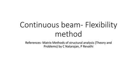 Continous Beam Flexibility Methodpdf