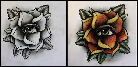 Rose With Eye Tattoo Design Eye Tattoo Meaning Eye Tattoo Tattoo