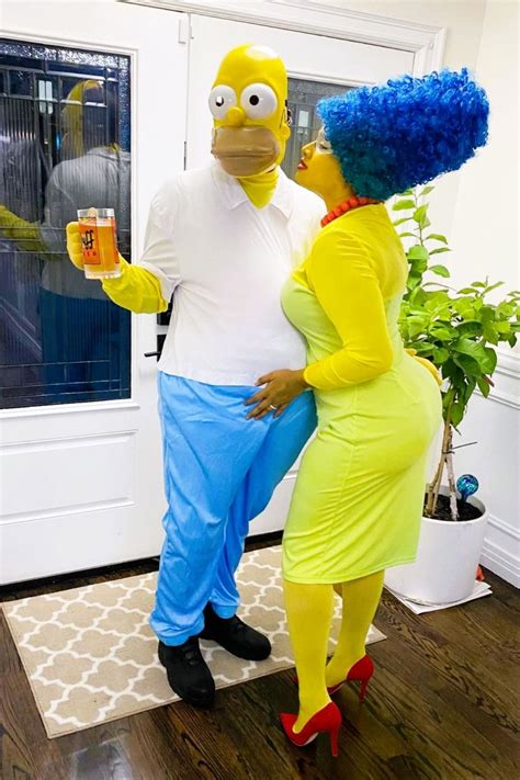 Tv Show Couple Costumes Marge And Homer Simpson Simpsons Costumes