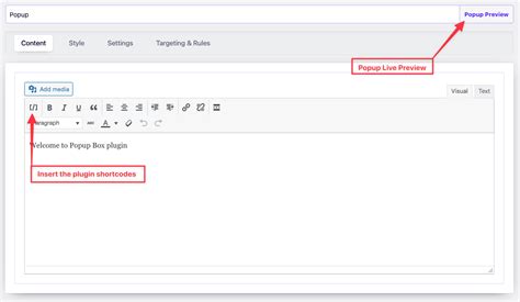 Documentation For Wordpress Plugin Popup Box Pro