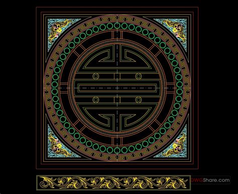 60asian Traditional Pattern Autocad Blocks Free Download