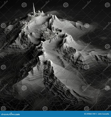 3d Render Of A Lidar Scanned Landscape Stock Illustration Illustration Of Scanned Mapping