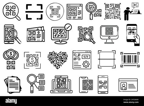 QR Code Collection Flashcode Icons Set Scan The QR Code Icon Stock Vector Image Art Alamy