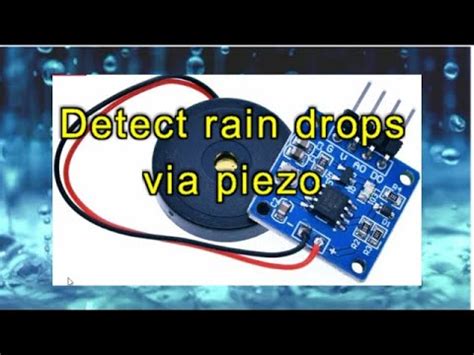 Rain Detector Detect A Drop Of Rain Water Or Energy Harvesting Via