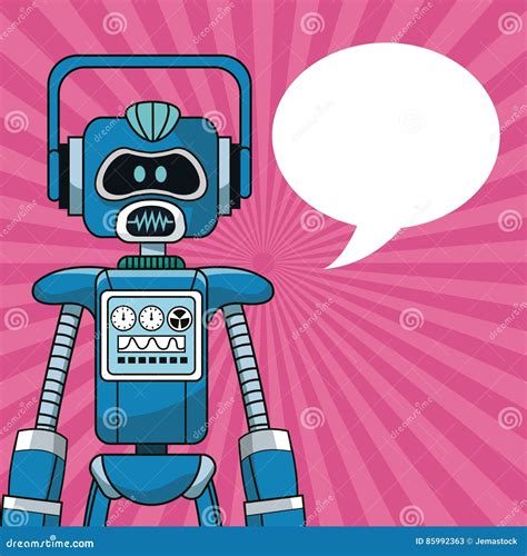 Robot Intelligence Artificial Bubble Speech Stock Vector Illustration