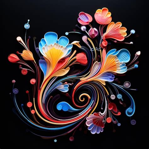 Flower Abstract Design Generative Ai Premium Ai Generated Image