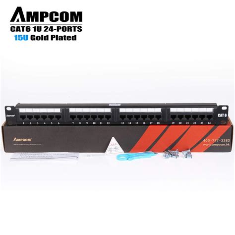 Ampcom Premium Series Cat6 Patch Panel15μ Gold Pl Vicedeal