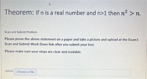 Solved Theorem If N Is A Real Number And N Then N N Chegg Com