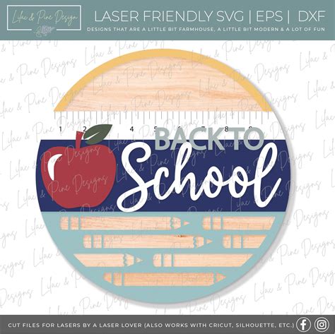 Back To School Round Sign Svg Welcome School Sign Fall Classroom