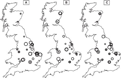 Spatial Variation In The Admixture Proportions For Cluster A Cluster B Download Scientific