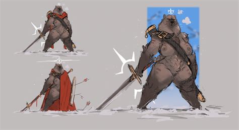 Rule 34 Anthro Arrows Bear Biped Breasts Cloak Clothing Female Hi Res