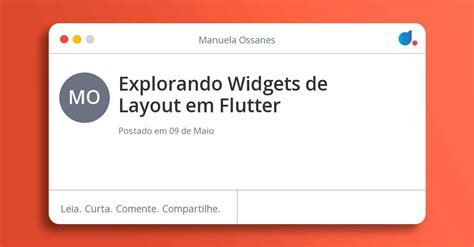 Explorando Widgets De Layout Em Flutter Manuela Ossanes Flutter Dio