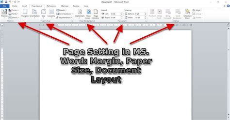 Document Margin Setting In MS Word Words Page Layout Documents