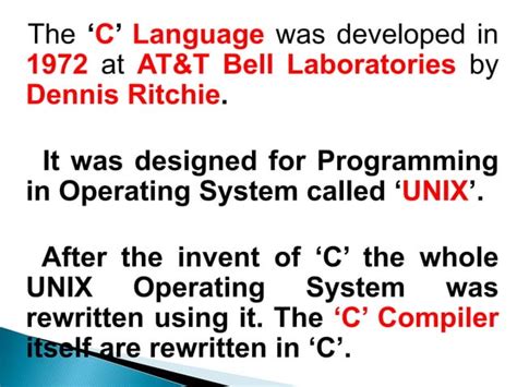 History Of C Pptx Programming Languages Computing