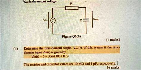 Solved Ii Vout Is The Output Voltage Vin R Figure Q1b Vout 4