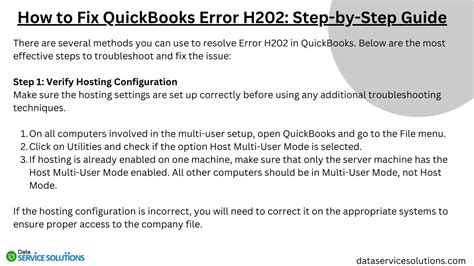 ppt troubleshooting quickbooks multi user error h202 a complete guide