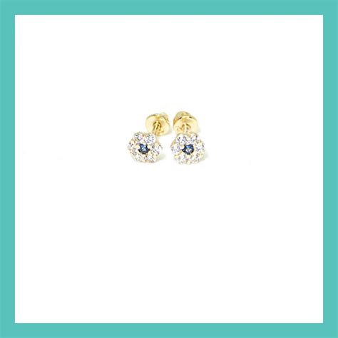 Roseta Con 6 Piedras Y Centro De Zirconia Golden Apple Jewelry