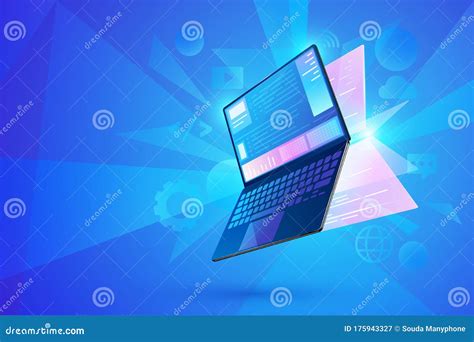 Software Development Concept User Interface Laptop With Virtual
