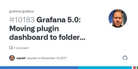 Grafana 50 Moving Plugin Dashboard To Folder Yields Error · Issue