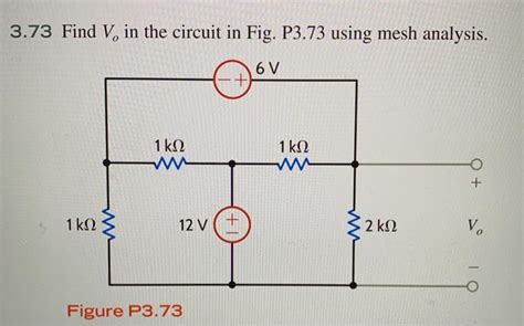 Solved Find Vo Using Loop Analysis For 377also If You
