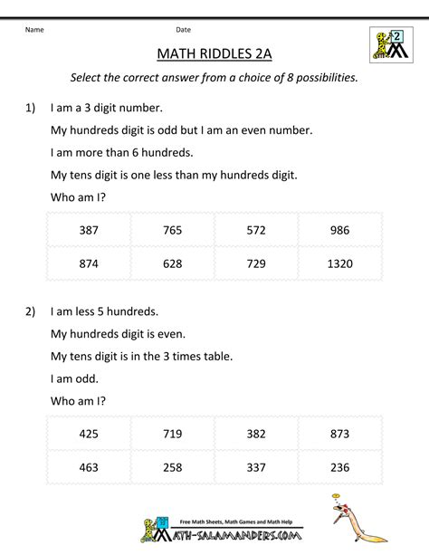 Place Value Riddles Math Riddles Math Word Problems Math Worksheets