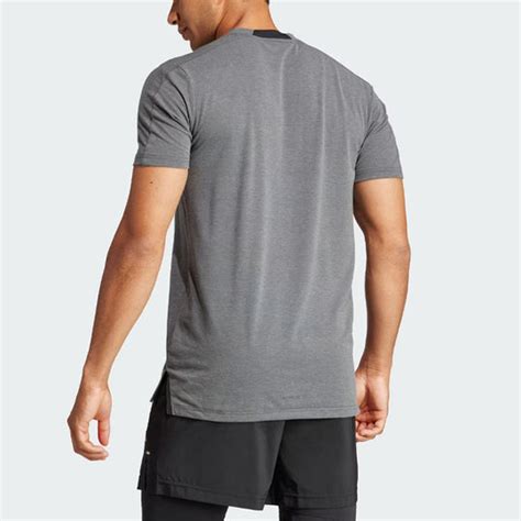 Adidas Designed For Training Workout Tee Asia Sizing Grey Is3809