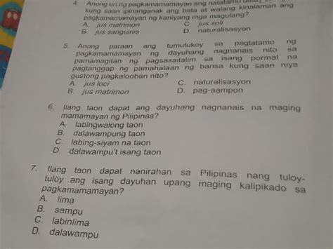 4 Anong uri ng pagkamamamayan ang natatamo | StudyX