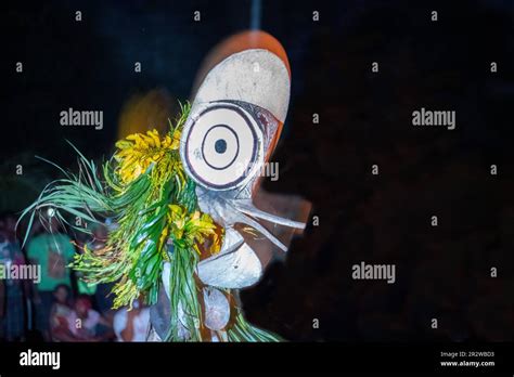 Papua New Guinea New Britain Island Rabaul Baining Traditional Baining Fire Dance Stock