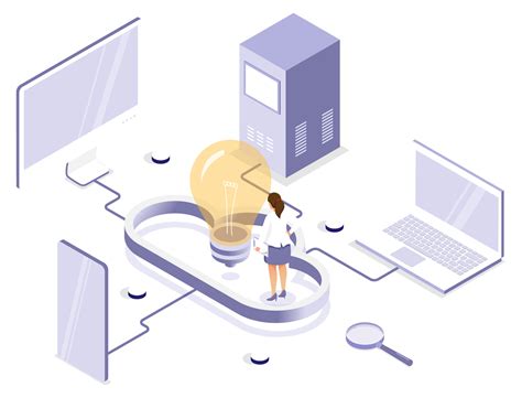 Cloud Computing Modern Flat Design Isometric Concept PNG