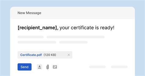 how to write email for sending certificates