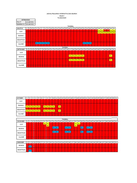 Jadwal Pelajaran Informatika Dan Sejarah Pdf