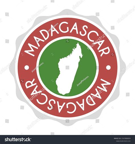 Madagascar Badge Map Vector Seal Vector Stock Vector Royalty Free