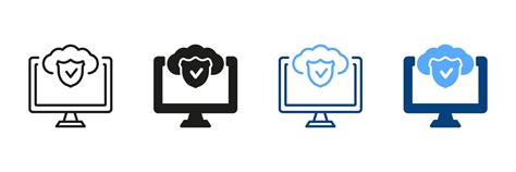 Safety Cloud Computing Pictogram Private Data Protection Concept