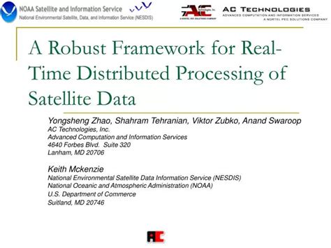 Ppt A Robust Framework For Real Time Distributed Processing Of Satellite Data Powerpoint
