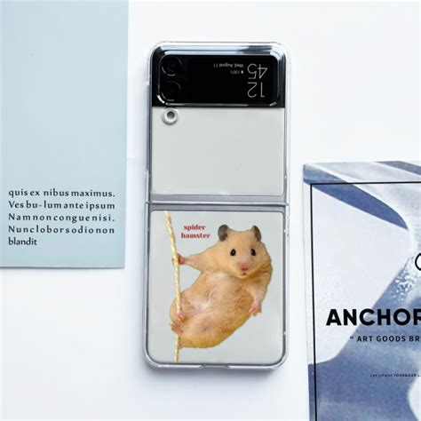 다운타운 Z플립 클리어케이스 스파이더햄찌 위시버킷