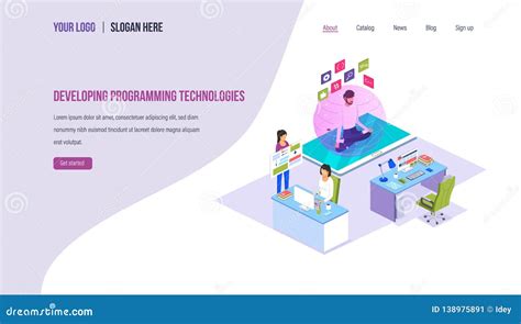 Developing Programming Technologies Technology Process Of Digital Software Development Stock