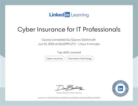 gaurav deshmukh on linkedin certificate of completion