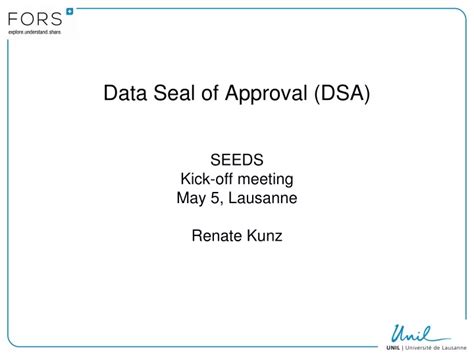 PPT Data Seal Of Approval DSA PowerPoint Presentation Free Download ID 9654191