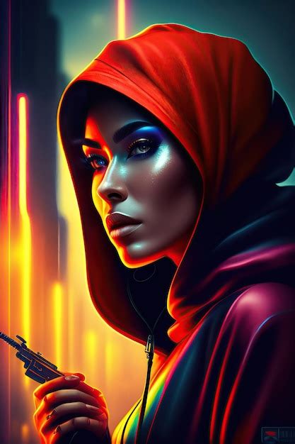 Premium Ai Image Hacker In Cyberpunk Style Digital Art
