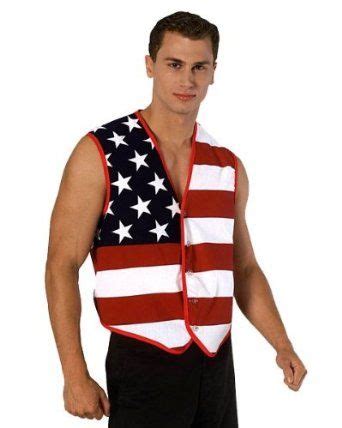 Rubies Costume Mens Stars And Stripes Vest Flag Vest Striped Vests