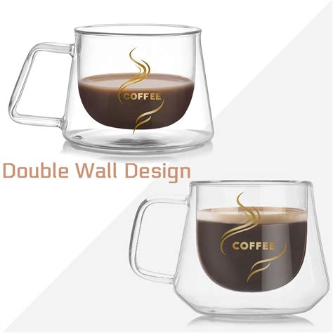 Термостойкая кофейная чашка новинка 1 шт кружка с двойными стенками