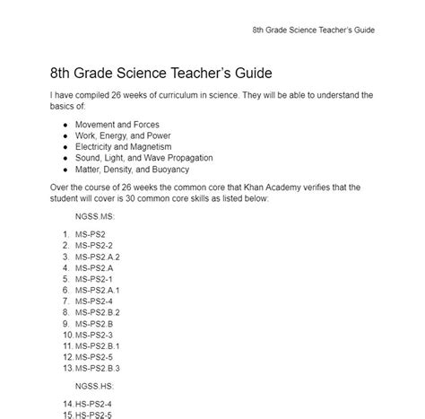 8th Grade Science Curriculum Etsy