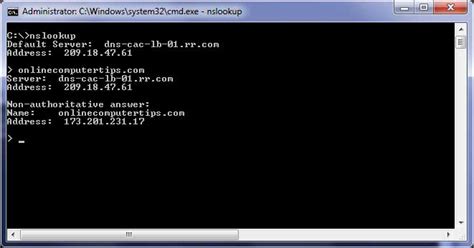 Using the Nslookup Command - Online Computer Tips