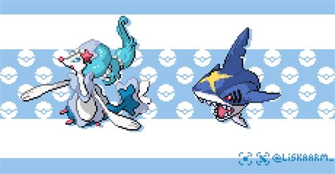 Primarina Sharpedo Sprite Redesign 🧜🏼‍♀️🦈 Rt 🔁 Like 💙 Thx 💛