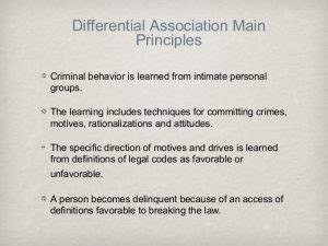 DIFFERENTIAL ASSOCIATION THEORY The Lawyers Jurists
