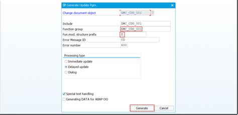 SAP ABAP Central Creating Change Documents For A Specific Field Of A