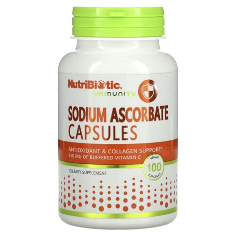 Nutribiotic Immunity Sodium Ascorbate 100 Vegan Capsules