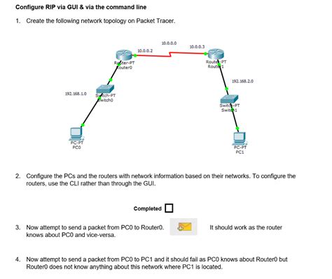 Solved Configure RIP Via GUI Via The Command Line Create Chegg Com