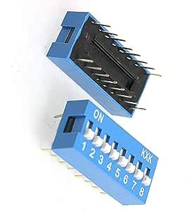 Amazon Com Aexit Pcs DIP Switches Mm Pitch Positions Pin Blue DIP SPDT DIP Switches